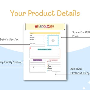 All About Me Printable Rainbow Themed Favourite Things Activity Sheet ...