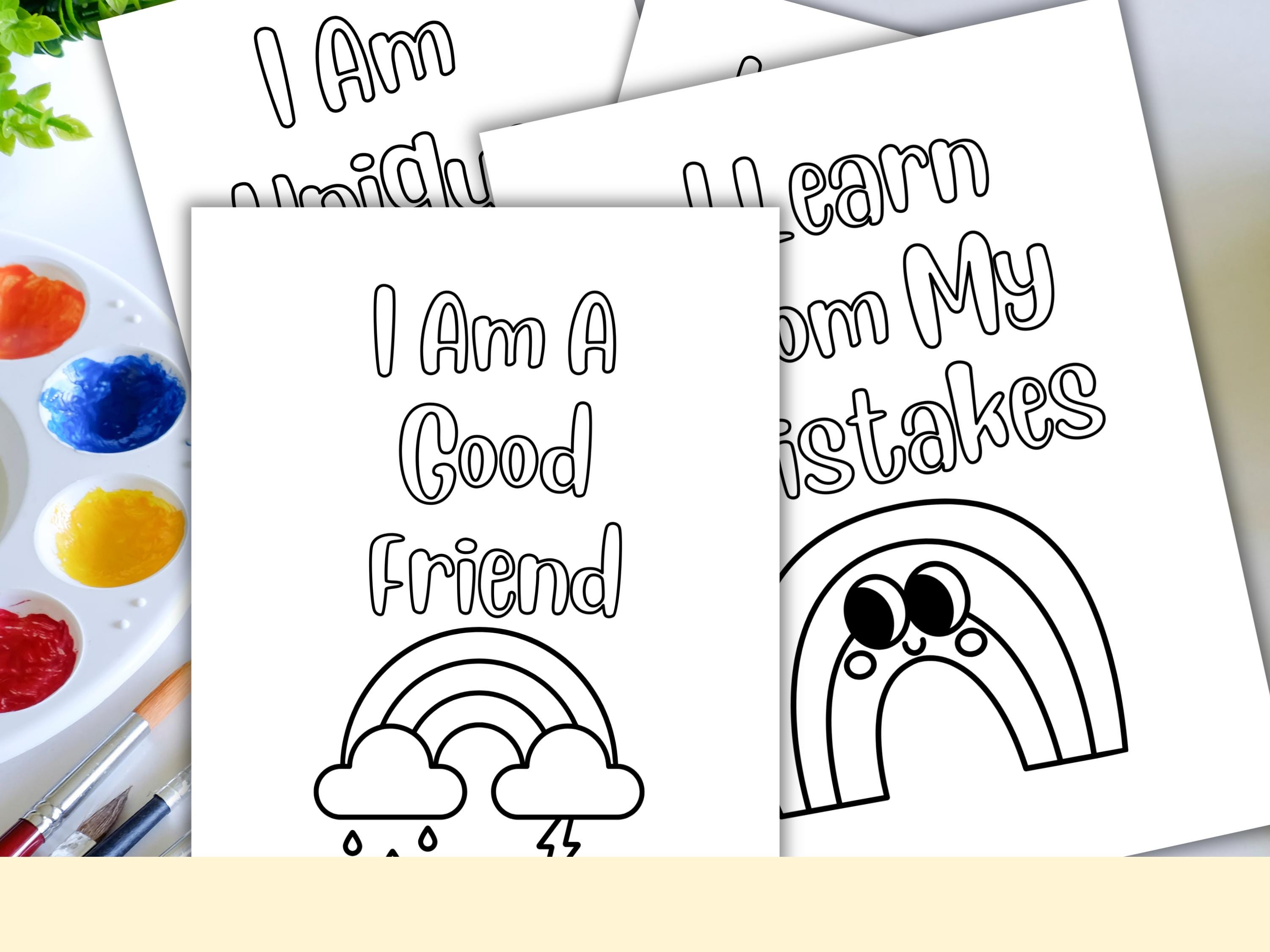 Printable Affirmation Coloring Posters for Kids – Set of 16 ...