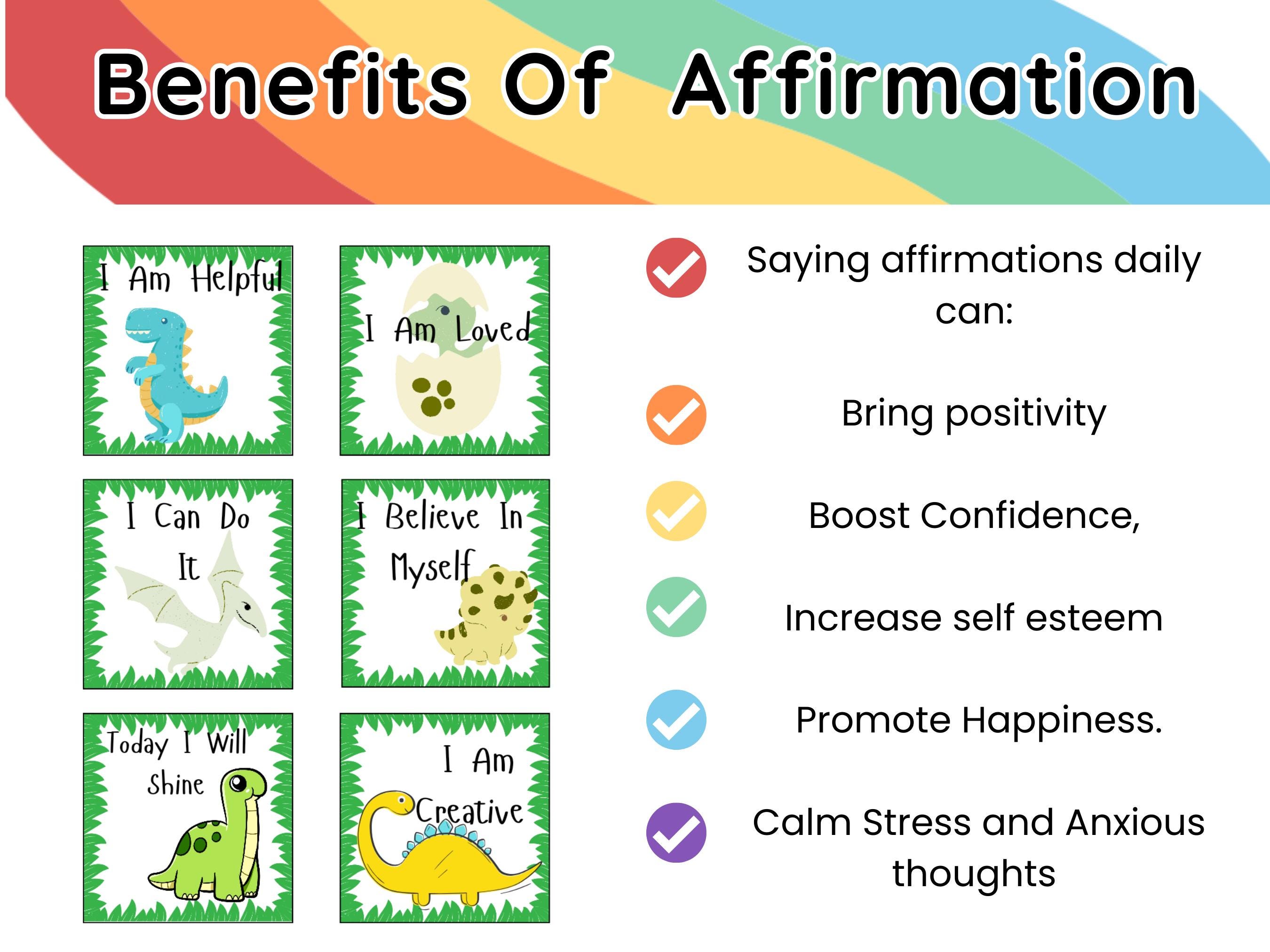 Printable Encouragement Cards, Dinosaur Themed Affirmations for Kids ...