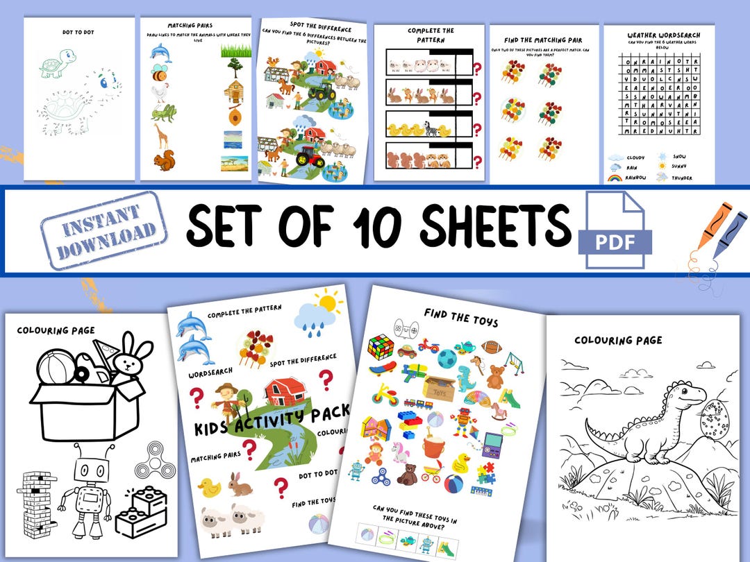 Fun Printable Activity Pages for Kids Puzzles, Colouring, Homeschool ...