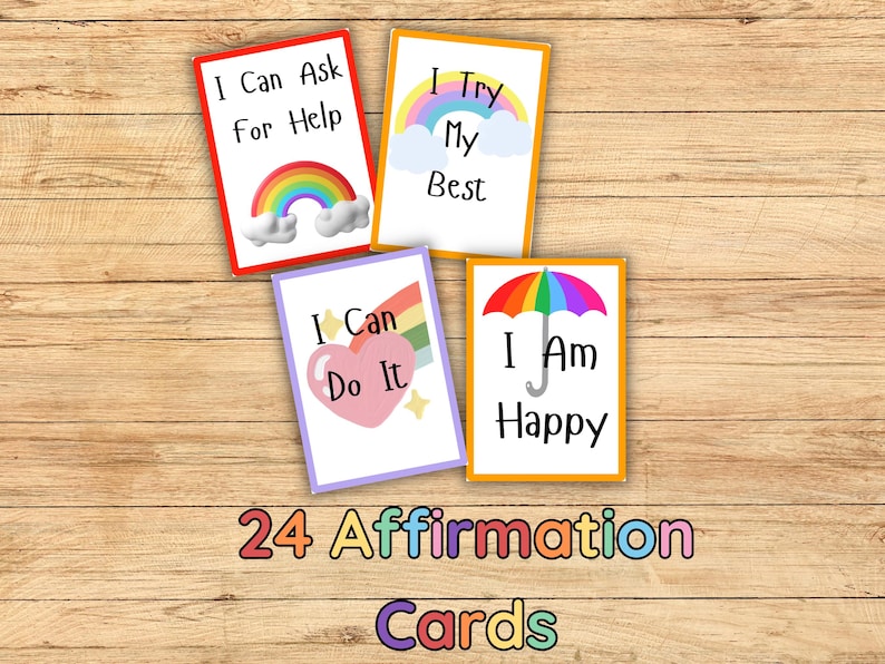 Printable Affirmation Cards for Kids, Self Love Digital Download ...