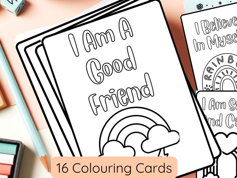 Printable Kids Affirmation Coloring Pages | Positive Self-esteem ...
