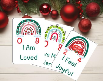 24 Printable Christmas Affirmation Cards : Advent Calendar Activity ...