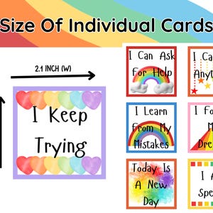 Printable Rainbow Affirmation Cards for Kids - Etsy
