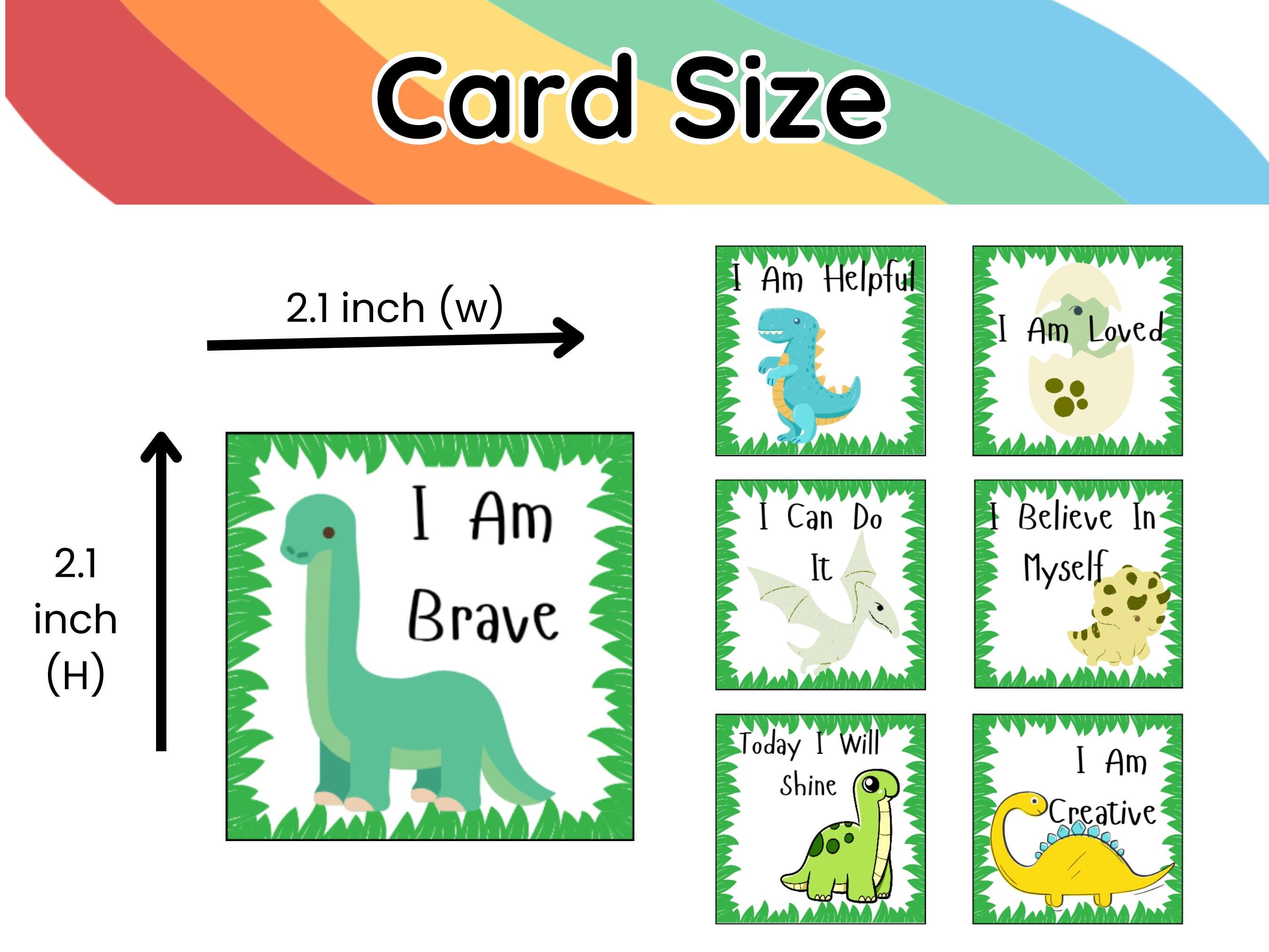 Printable Dinosaur Affirmation Cards for Kids, Digital Affirmations ...
