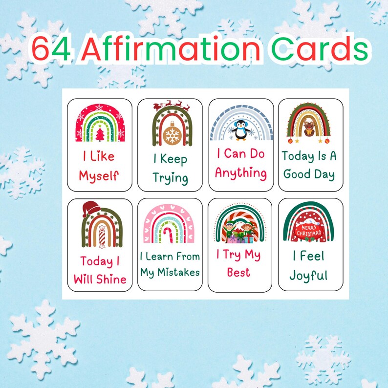 Printable Christmas Affirmation Cards- Daily Affirmations, Stress ...