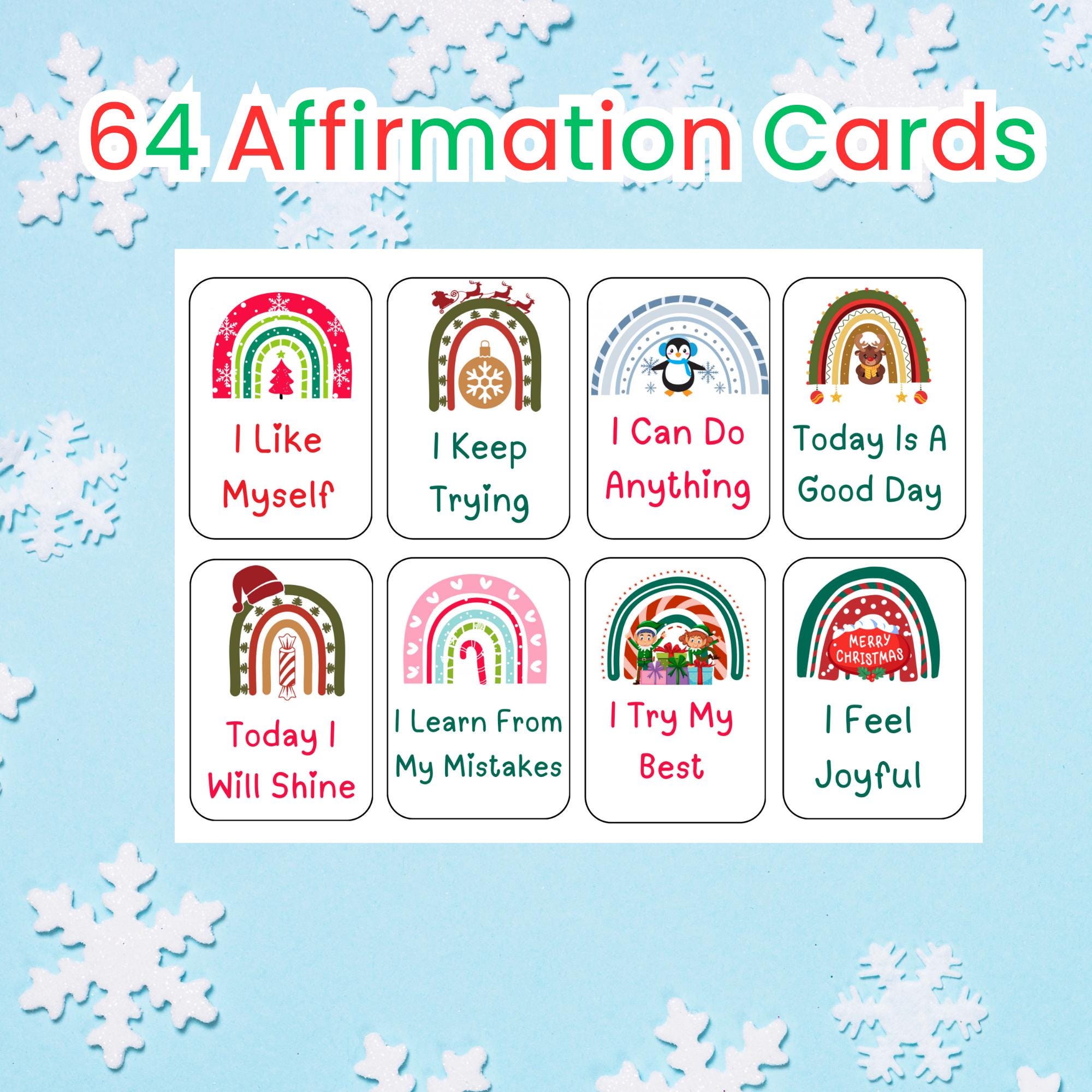 Printable Christmas Affirmation Cards- Daily Affirmations, Stress ...
