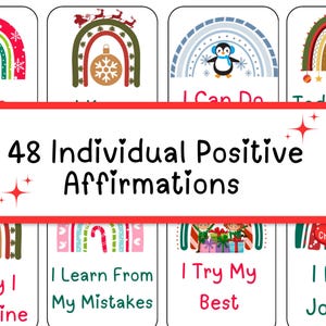 Printable Christmas Affirmation Cards Daily Affirmations, Stress Relief ...