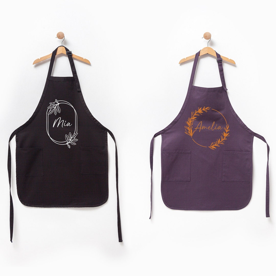 Custom Aprons for Women, Personalized Bakery Apron, Customized Floral ...