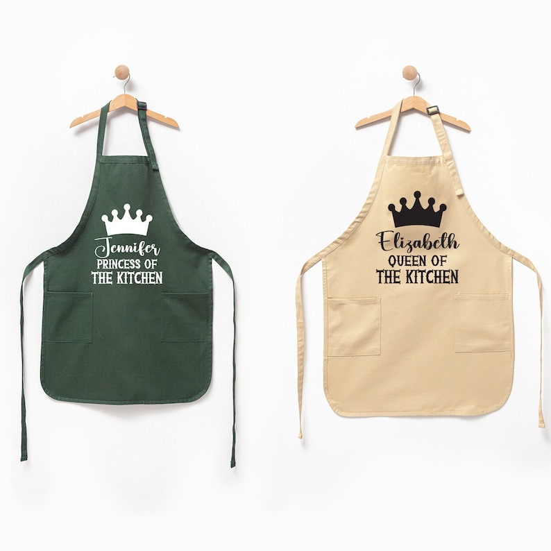 Personalized Queen Princess Apron Set: Matching Mother Son Aprons - Etsy