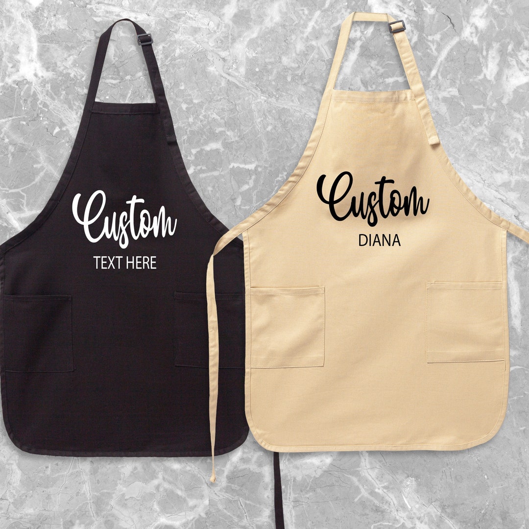 Custom Text Apron for Women, Personalized Apron, Gift for Her, Gift for ...