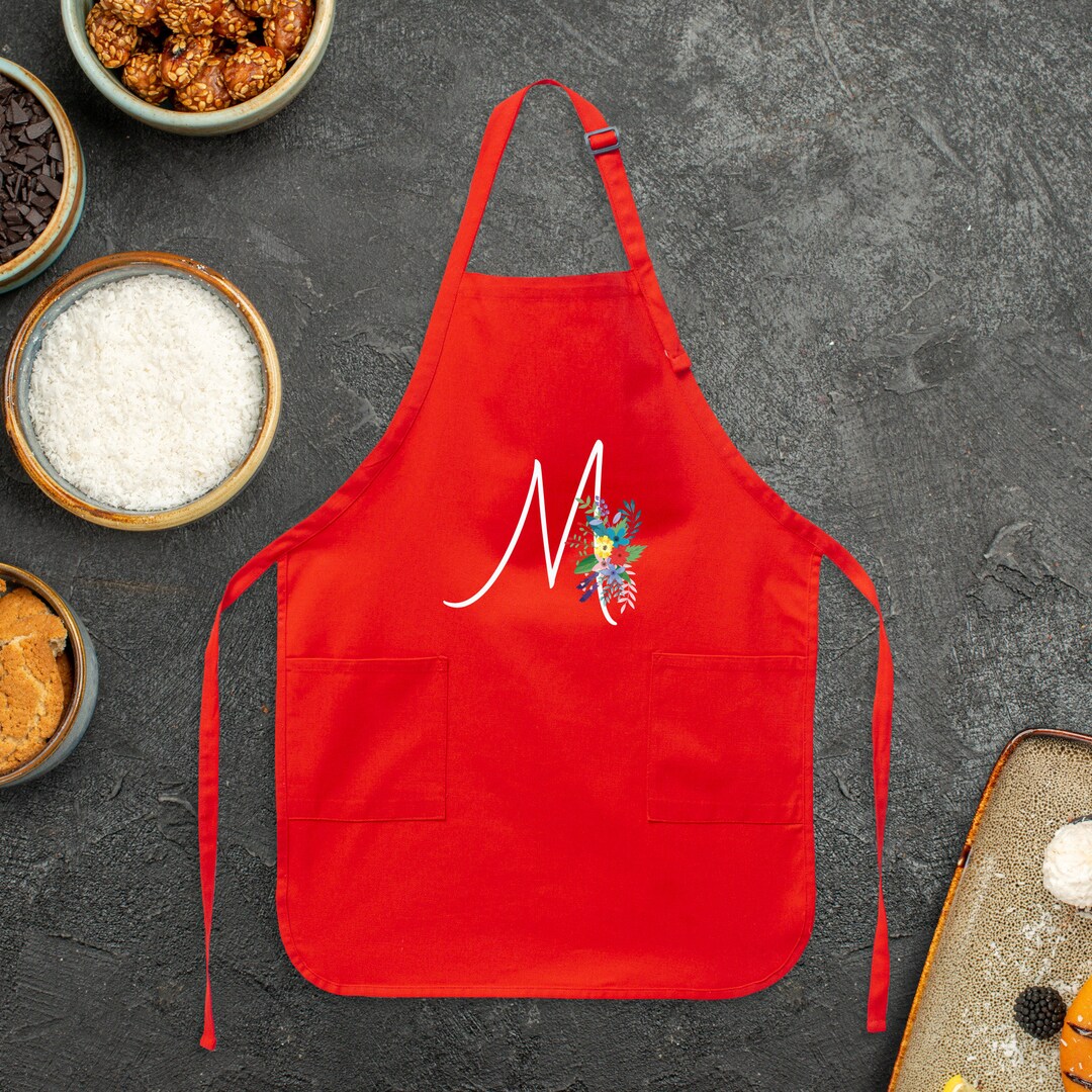 Custom Initial Apron for Women, Personalized Monogram Apron, Gift for ...