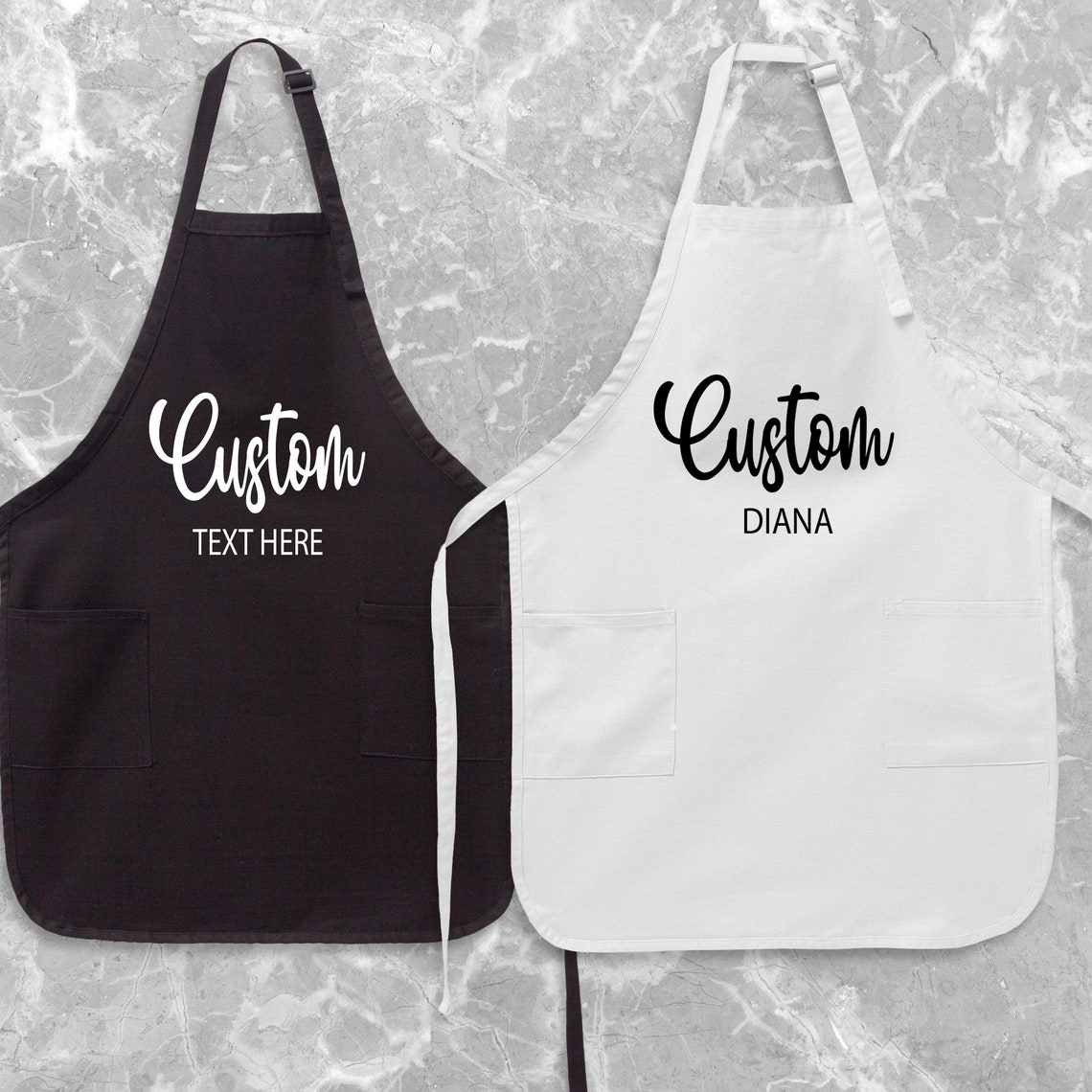 Custom Text Apron for Women, Personalized Apron, Gift for Her, Gift for ...