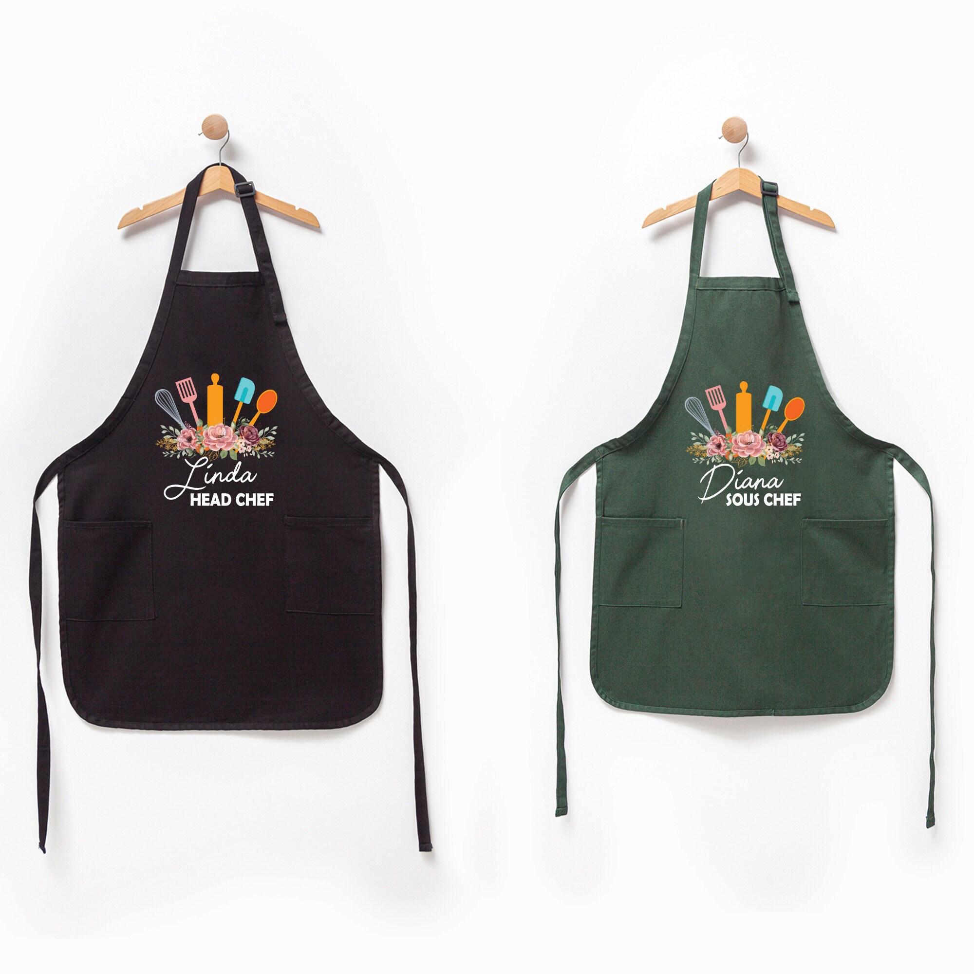 Custom Mommy and Me Aprons, Matching Apron, Mama Head Chef, Custom ...