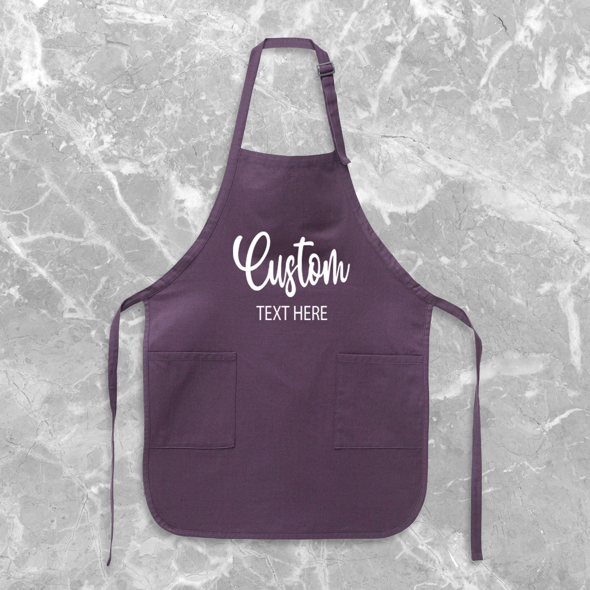 Custom Text Apron for Women, Personalized Apron, Gift for Her, Gift for ...