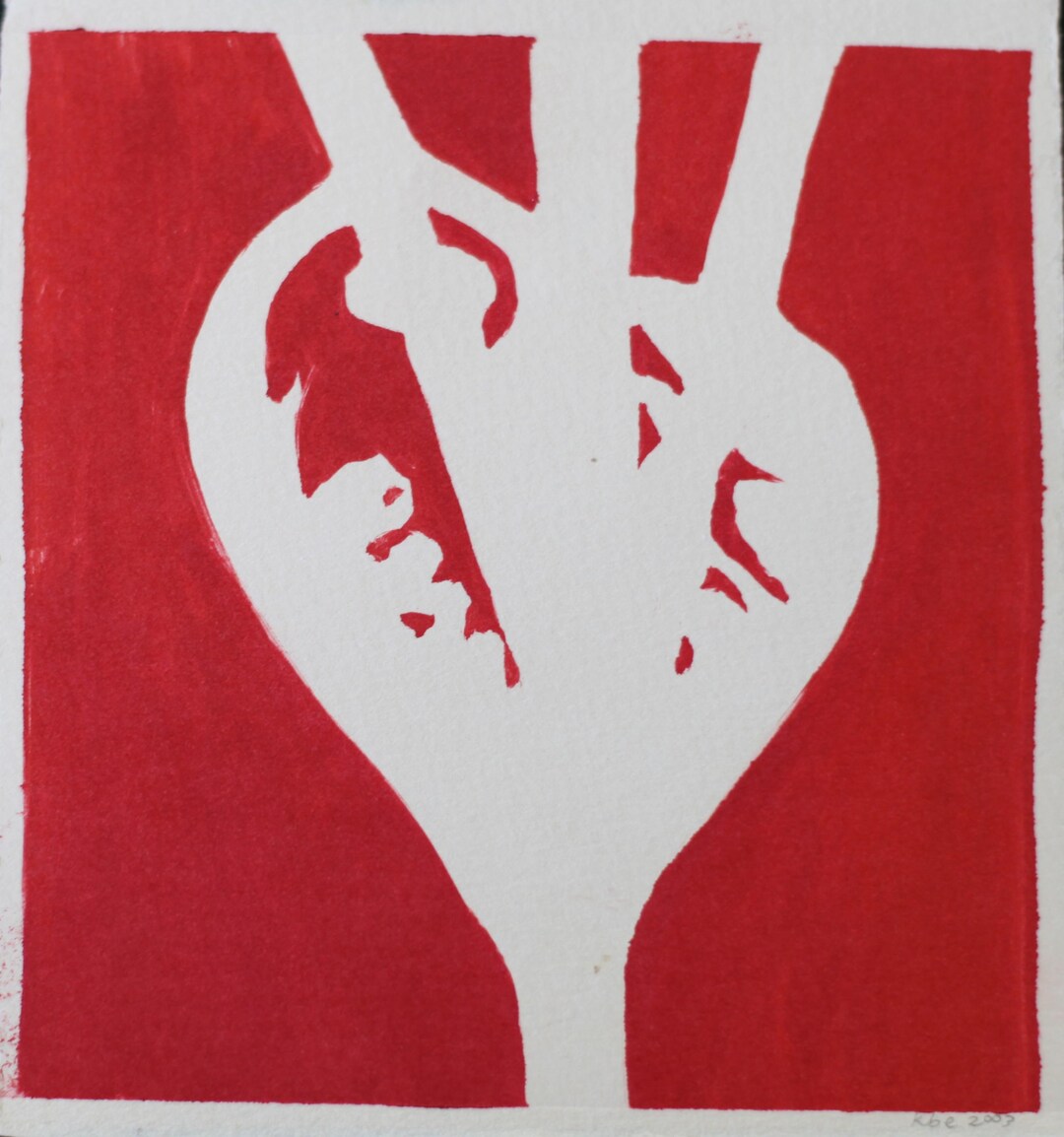 Heart-shaped Fern (bright Red Love) - Etsy