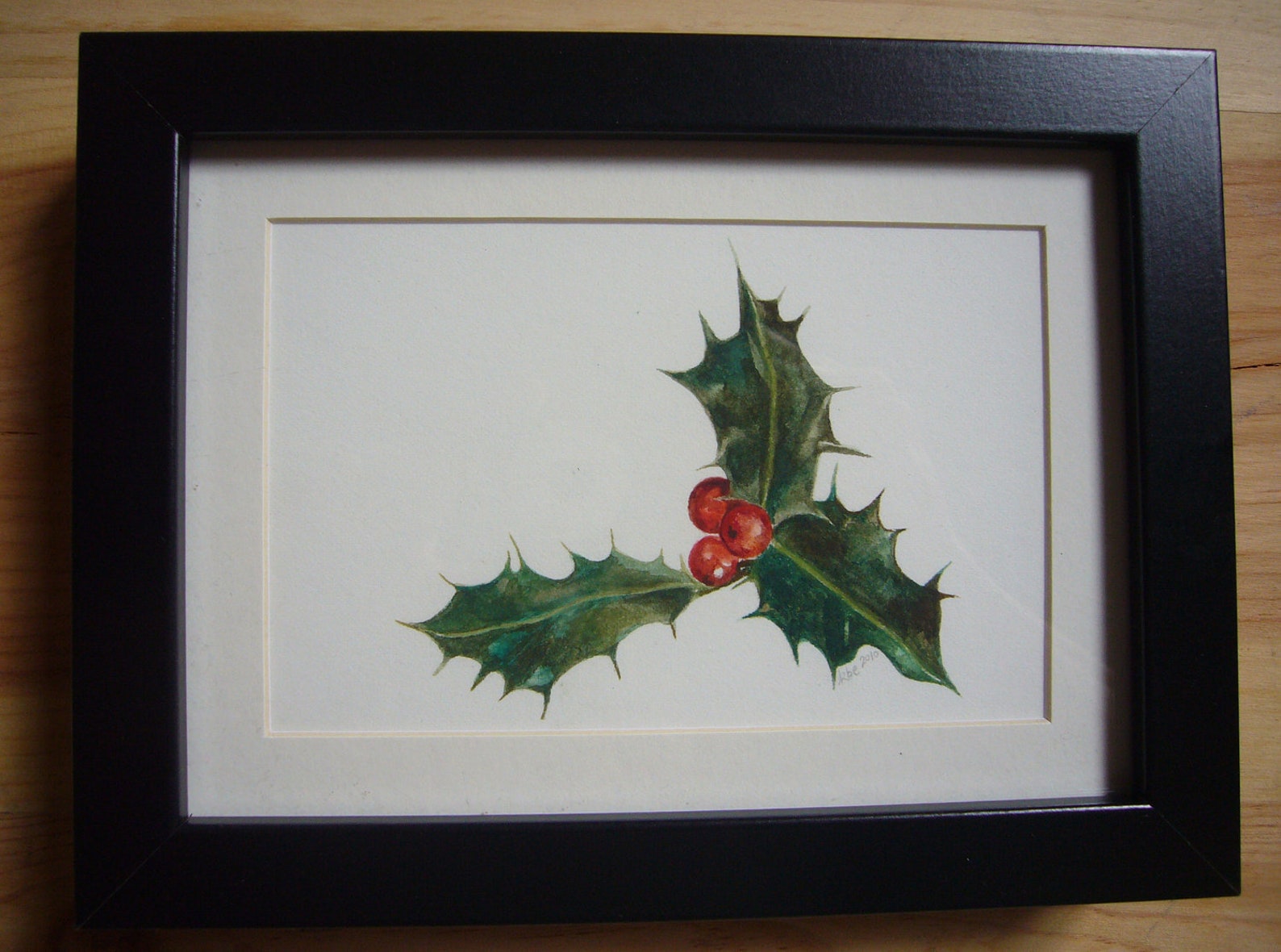 Holly, Original Watercolor on Paper, Framed - Etsy