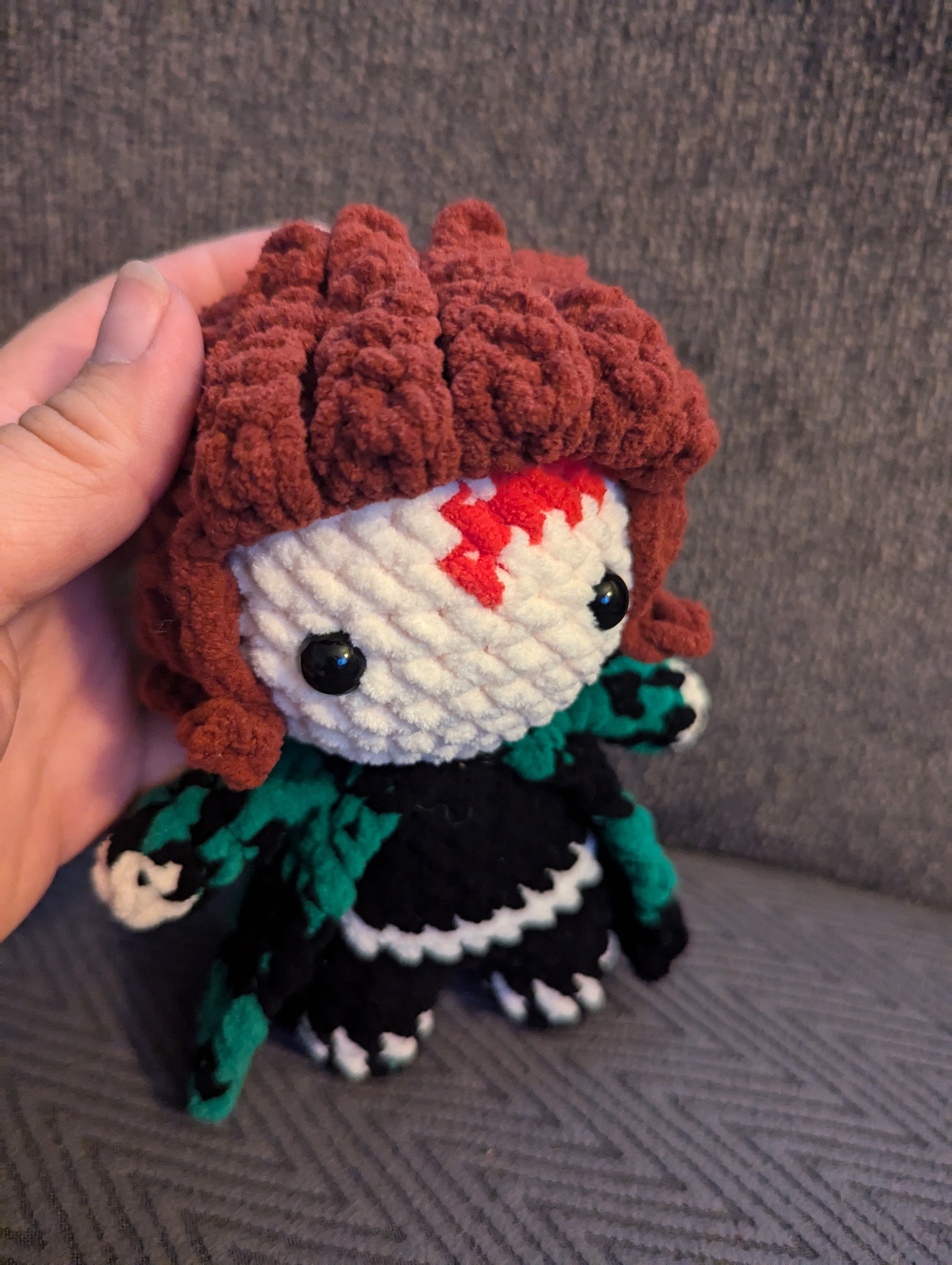 Tanjiro Crocheted Amigurumi Plush - Etsy