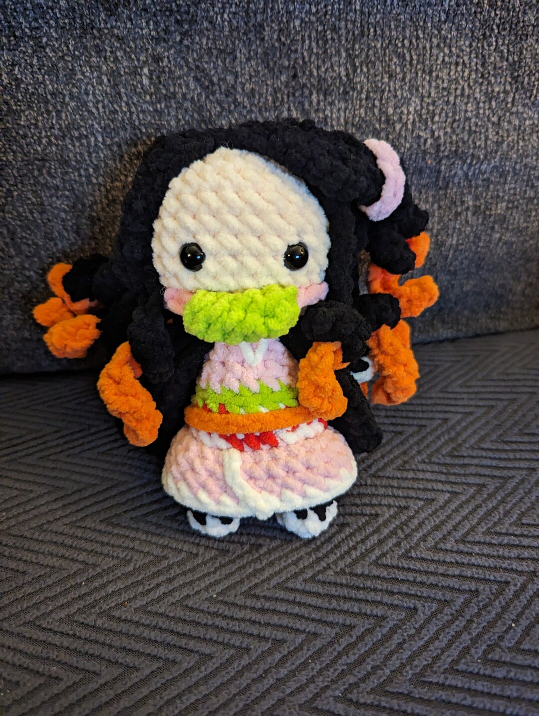 Nezuko Crocheted Amigurumi Plush - Etsy