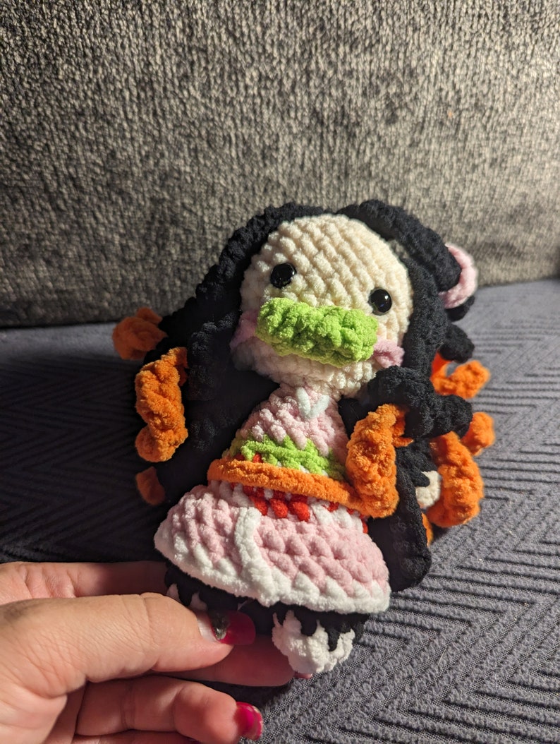 Nezuko Crocheted Amigurumi Plush - Etsy