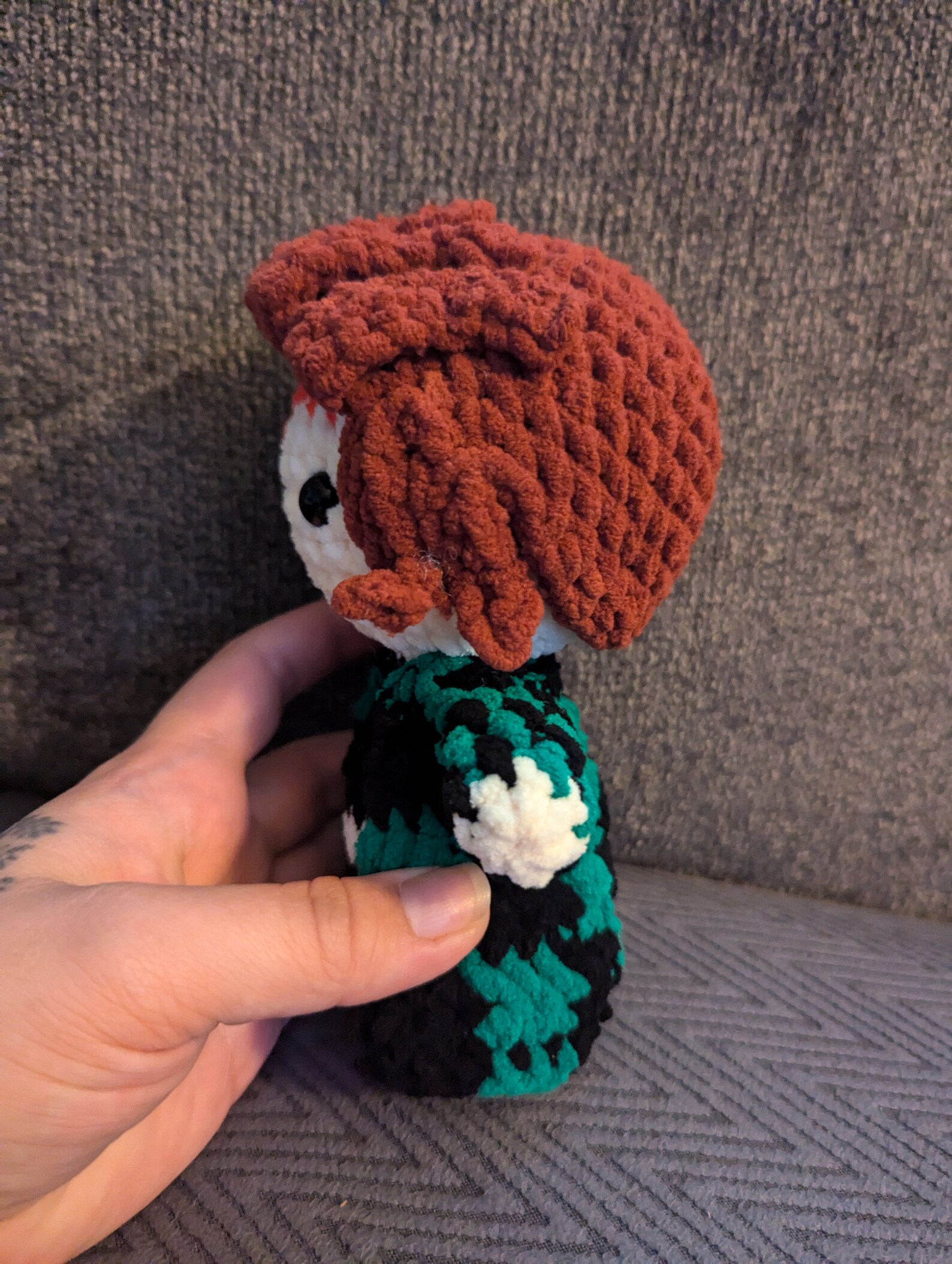 Tanjiro Crocheted Amigurumi Plush - Etsy