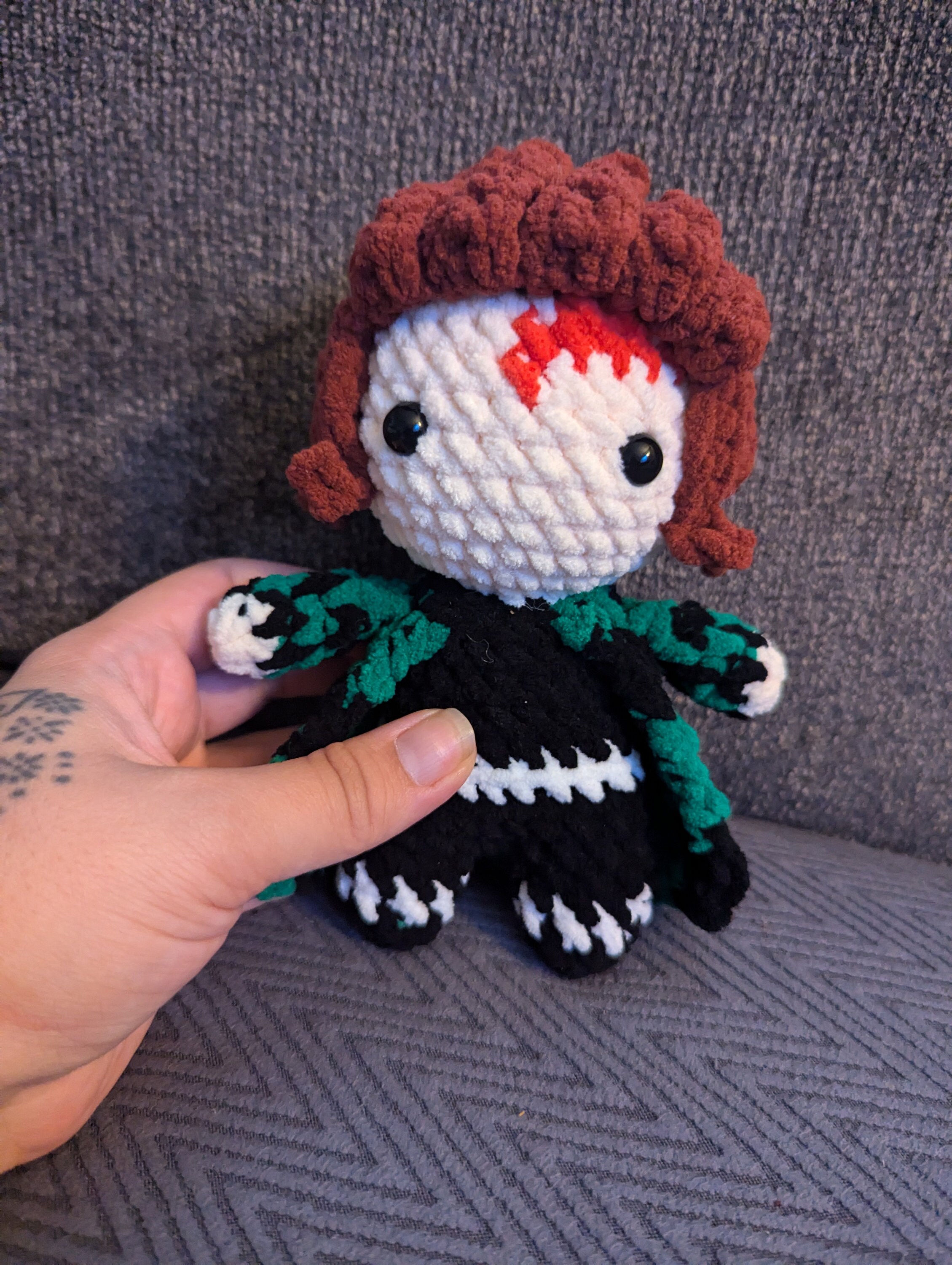 Tanjiro Crocheted Amigurumi Plush - Etsy