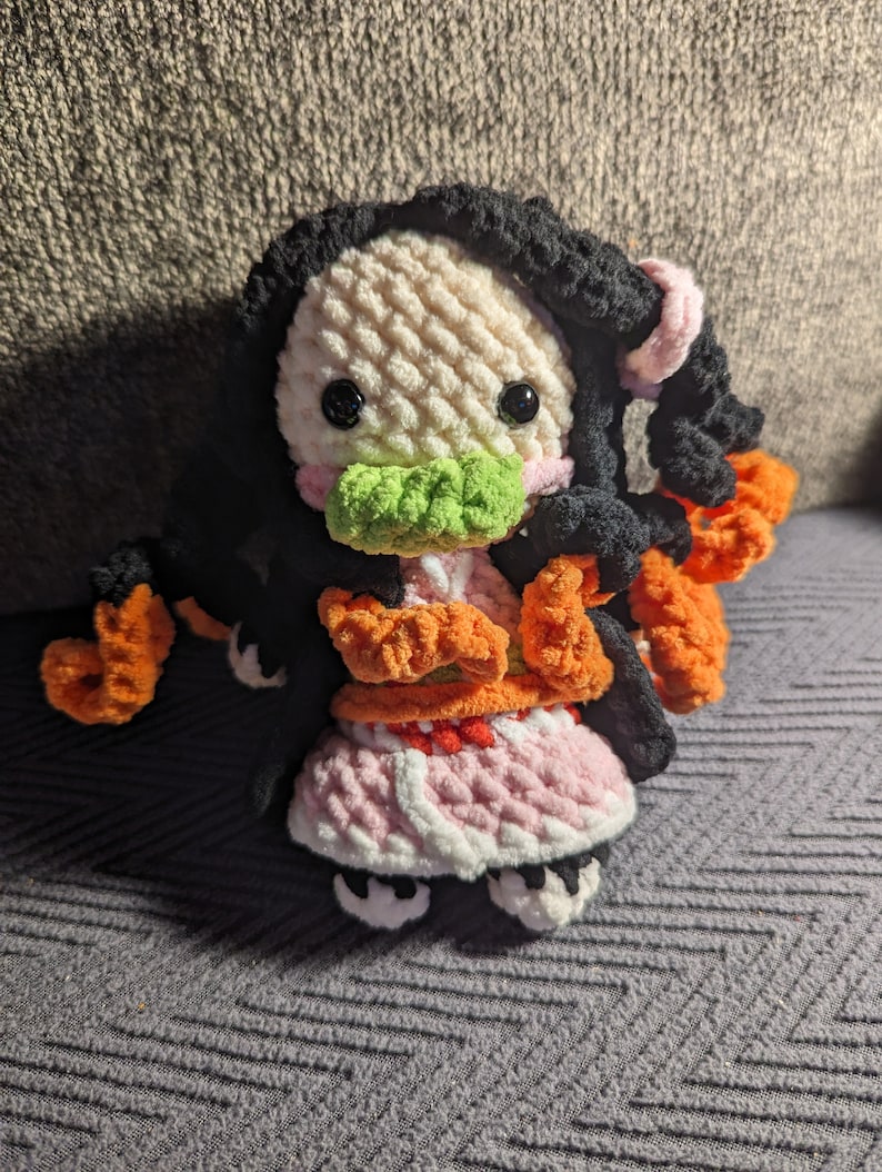 Nezuko Crocheted Amigurumi Plush - Etsy