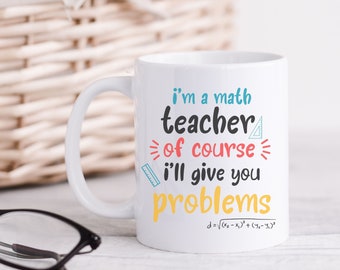 Funny Math Mug, Math Teacher Mug, Teacher Gift, Sometimes I Go off on a ...
