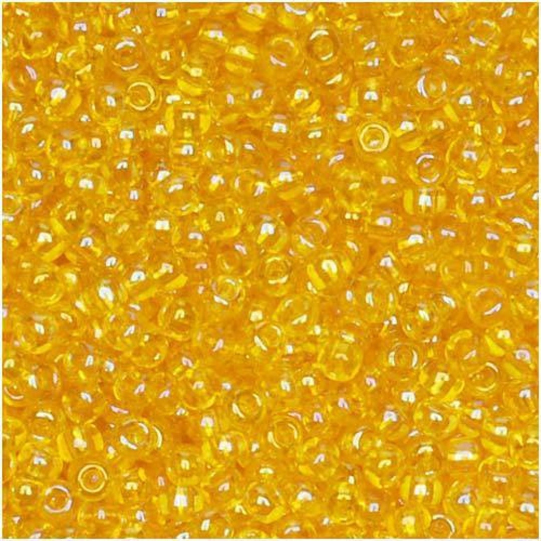 Yellow Transparent Czech Seed Beads Size 11/0 Lot of 20 Grams - Etsy