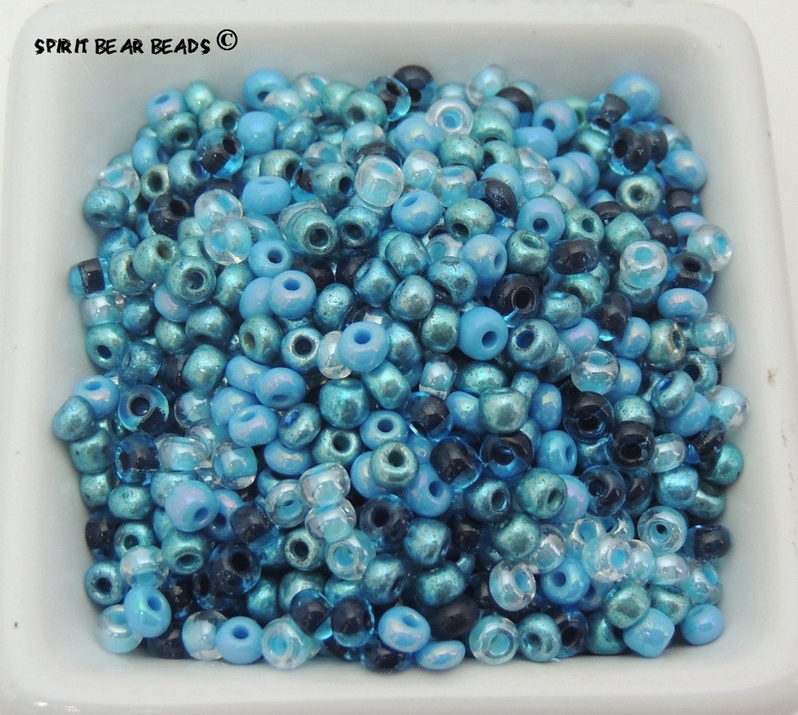 AVATAR Blue Seed Bead Mega Mix 6/0 Czech Glass Loose Beads - Etsy
