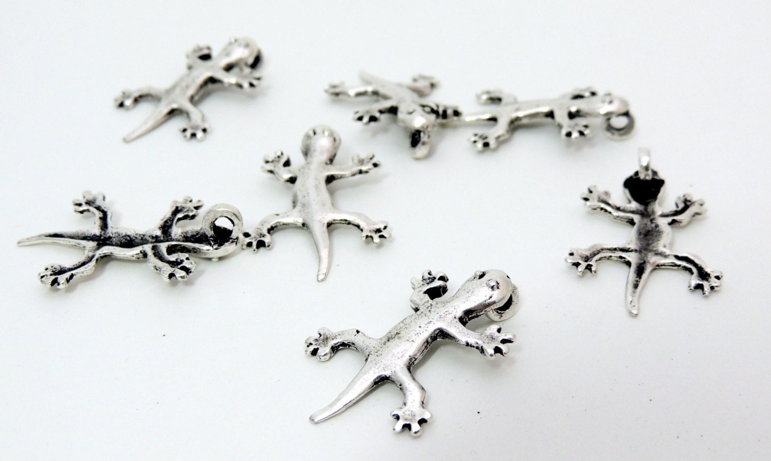 Geckos Galore! Mykonos Cast Geckos Silver Finish 2 Lizards - Etsy