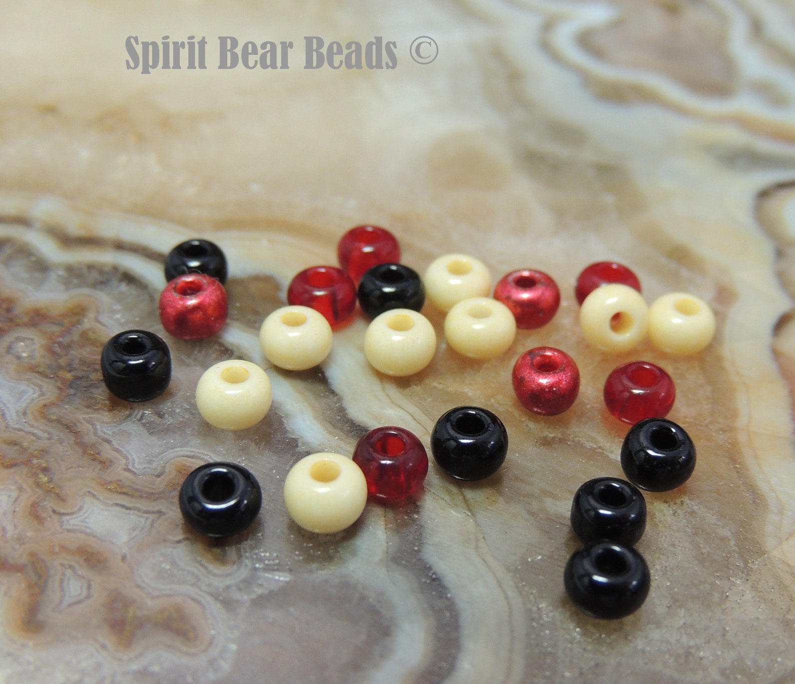 Black Cherry Jubilee Mix, Seed Beads, Bead Mix, Size 6, Red and Black ...