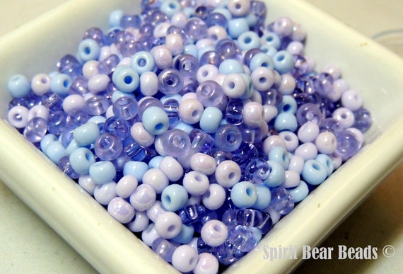 Periwinkle Mix Seed Bead Mix 50 Grams Loose Size 6 Purple | Etsy