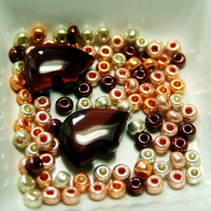 Red Metallic Mix Glass Seed Bead Mix 50 Grams Size 6/0 - Etsy