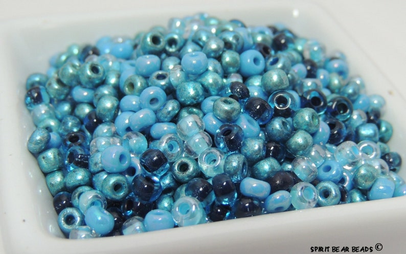 AVATAR Blue Seed Bead Mega Mix 6/0 Czech Glass Loose Beads - Etsy