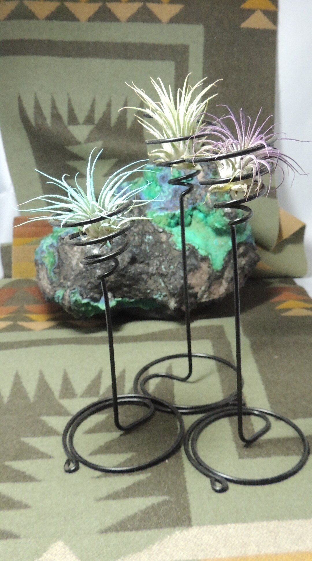 Wire Air Plant Stands, Set of Three, Useful for Display of Marbles or ...