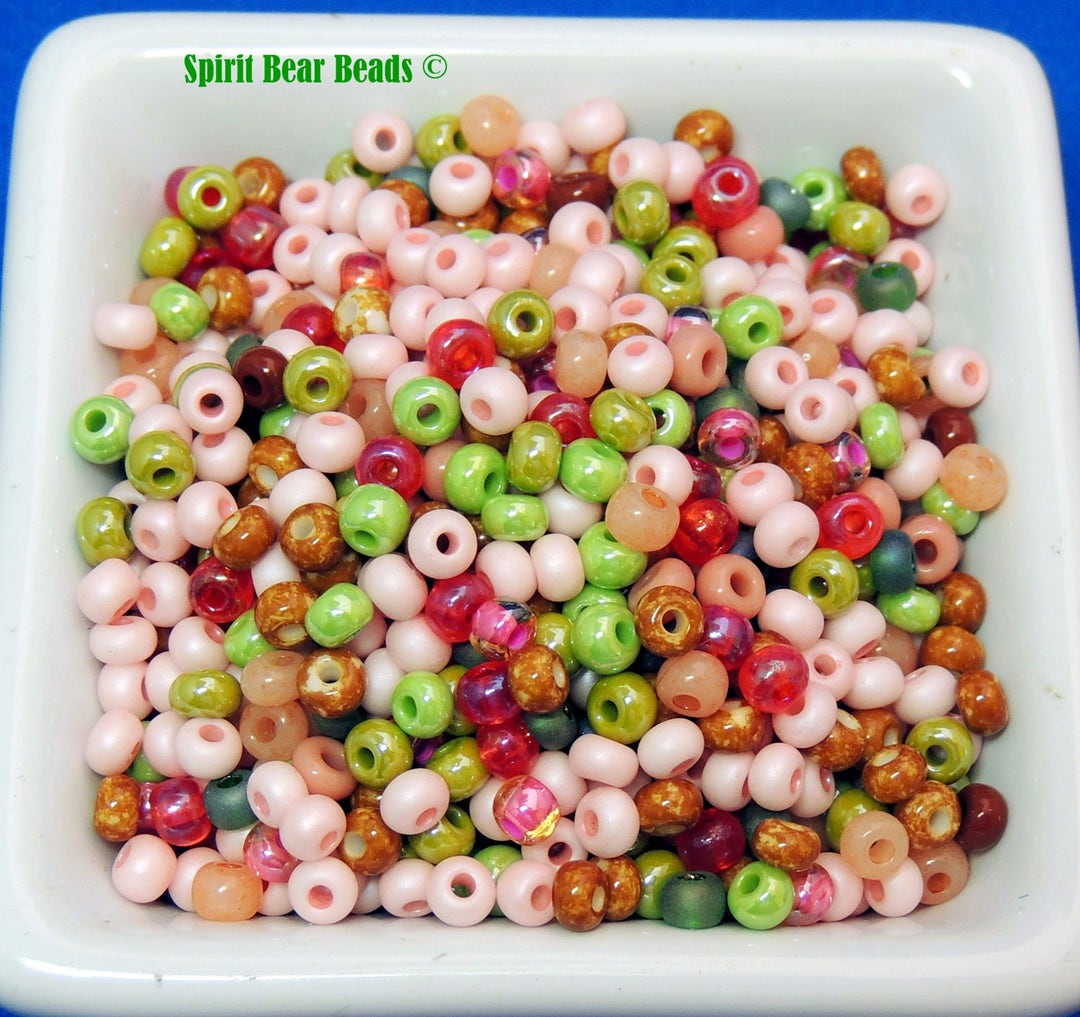 Cherry Blossom Seed Bead Mix Size 6 NEW 4mm You Receive 50 Grams of ...