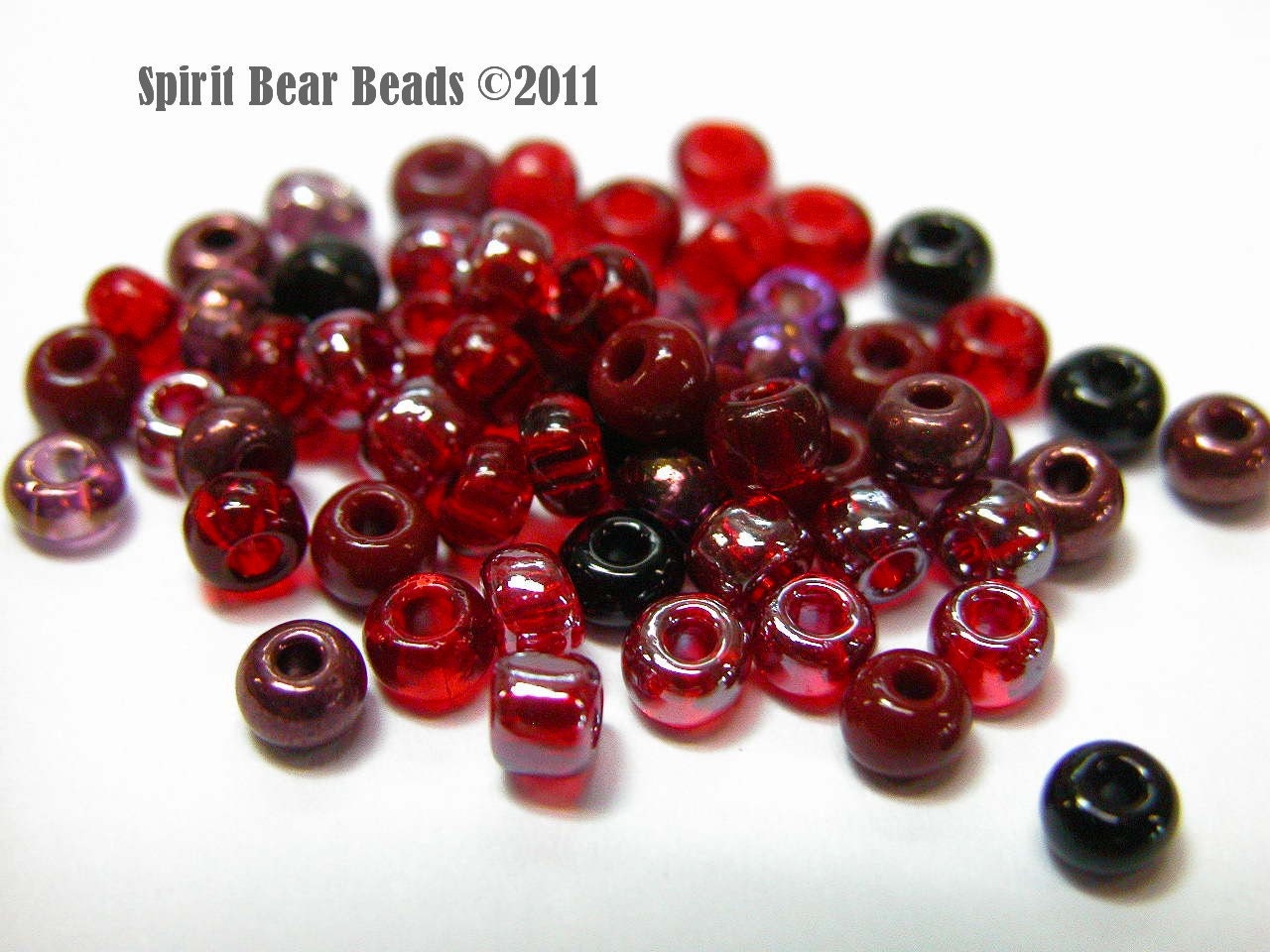 Red Rum Raisin Red and Black 6/0 Seed Bead Mix 50 Grams | Etsy