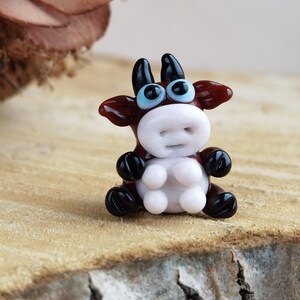 Tiny Glass Animals Glass Cow Figurine Miniature Cow Gifts Tiny Cow ...