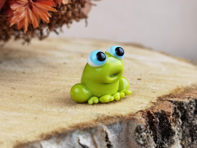 Frog Gifts Tiny Glass Animals Frog Figurine Miniature Frog Gifts Glass ...
