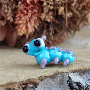 Glass Figurines Miniature Worm Figurine Glass Worm Tiny Glass Animals ...