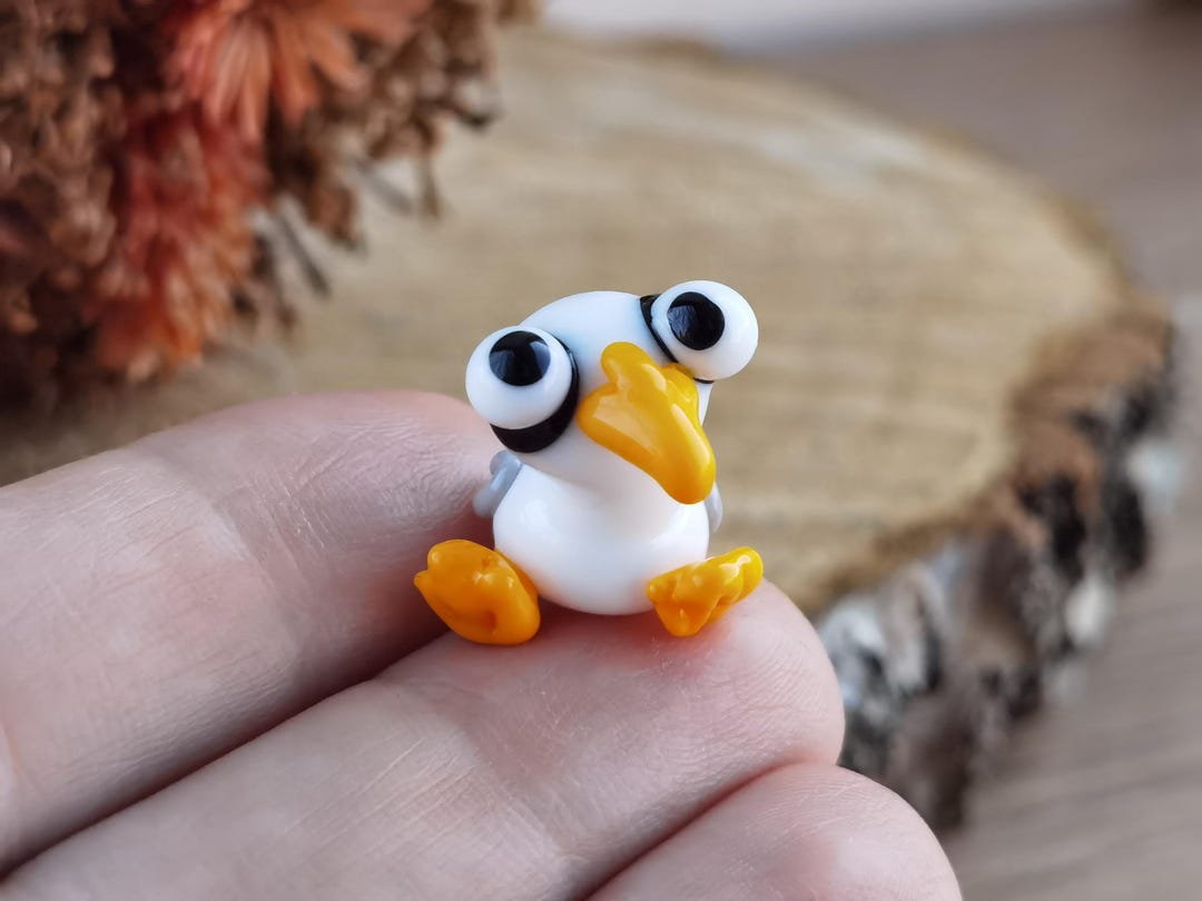 Glass Figurines Miniature Seagull Figurine Tiny Glass Animals Bird ...