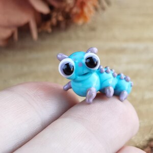 Glass Figurines Miniature Worm Figurine Glass Worm Tiny Glass Animals ...