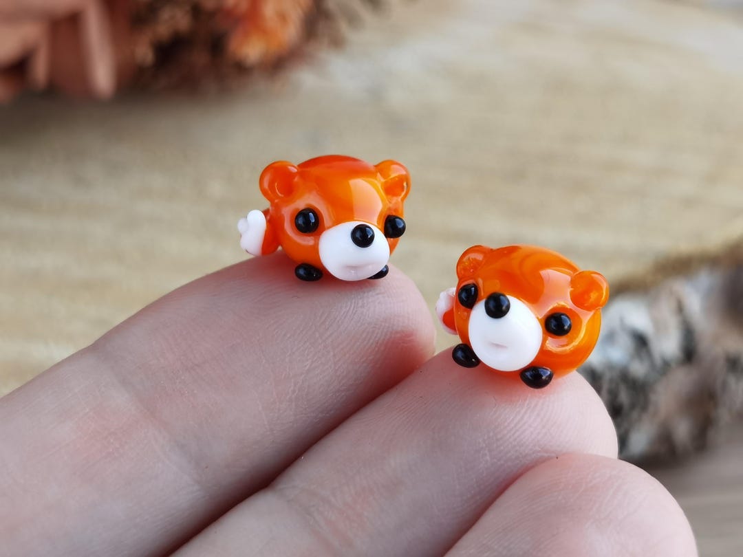 Tiny Glass Animals Miniature Fox Figurine Fox Gifts Glass Fox Tiny Fox ...