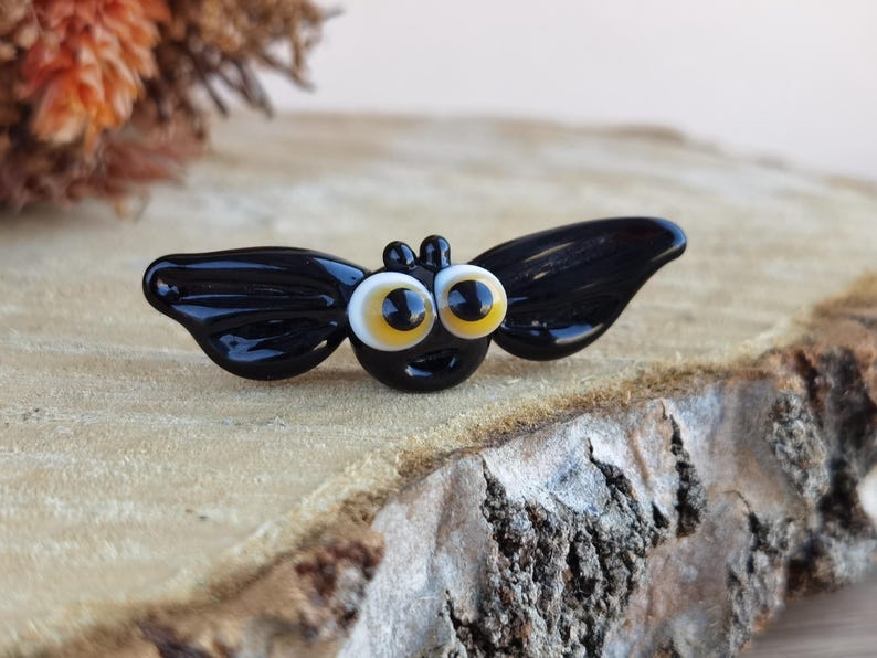 Tiny Glass Animals Glass Bat Figurine Miniature Bat Gifts Tiny Bat ...