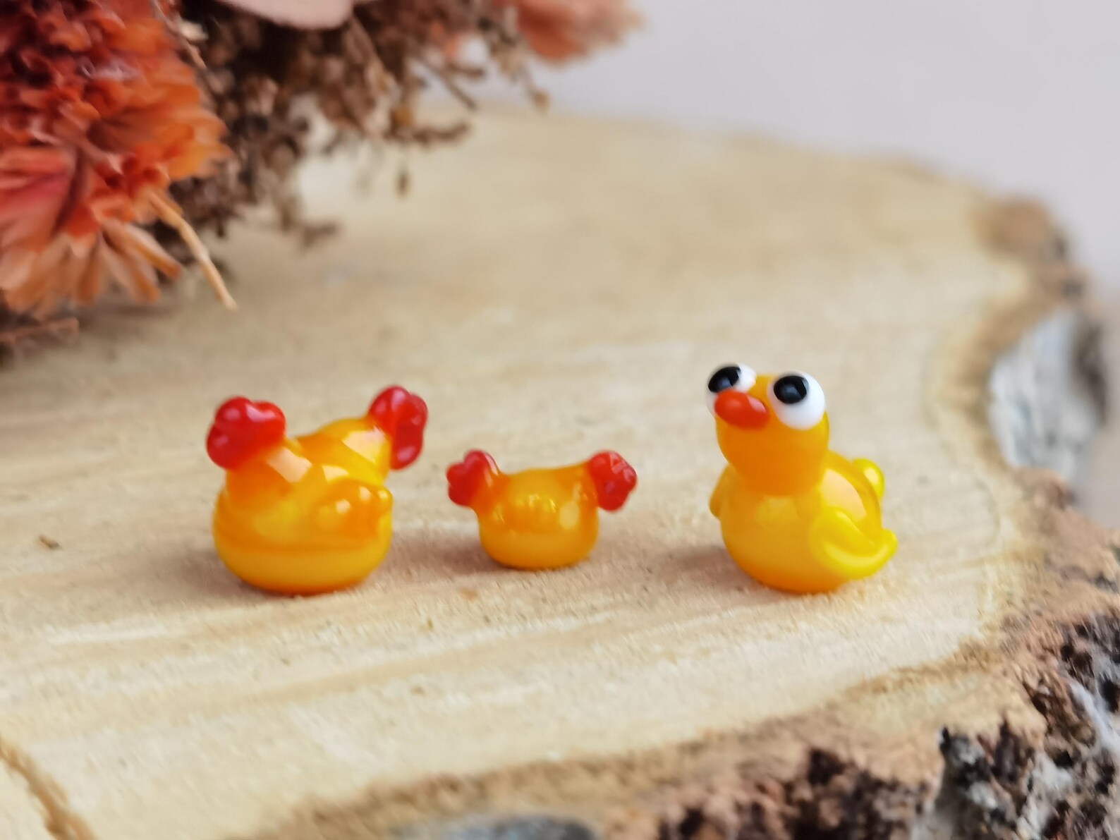 Tiny Glass Animals Glass Duck Figurine Miniature Duckling Gifts Tiny ...