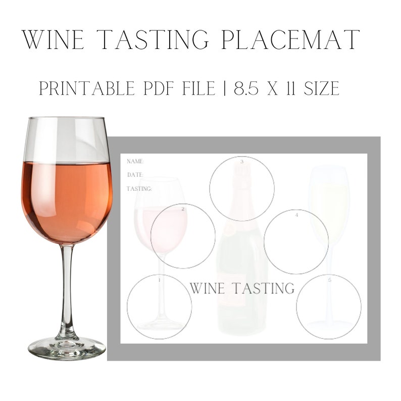 Wine Tasting Placemat | WSET Wine Tasting | Wine Flight - Etsy