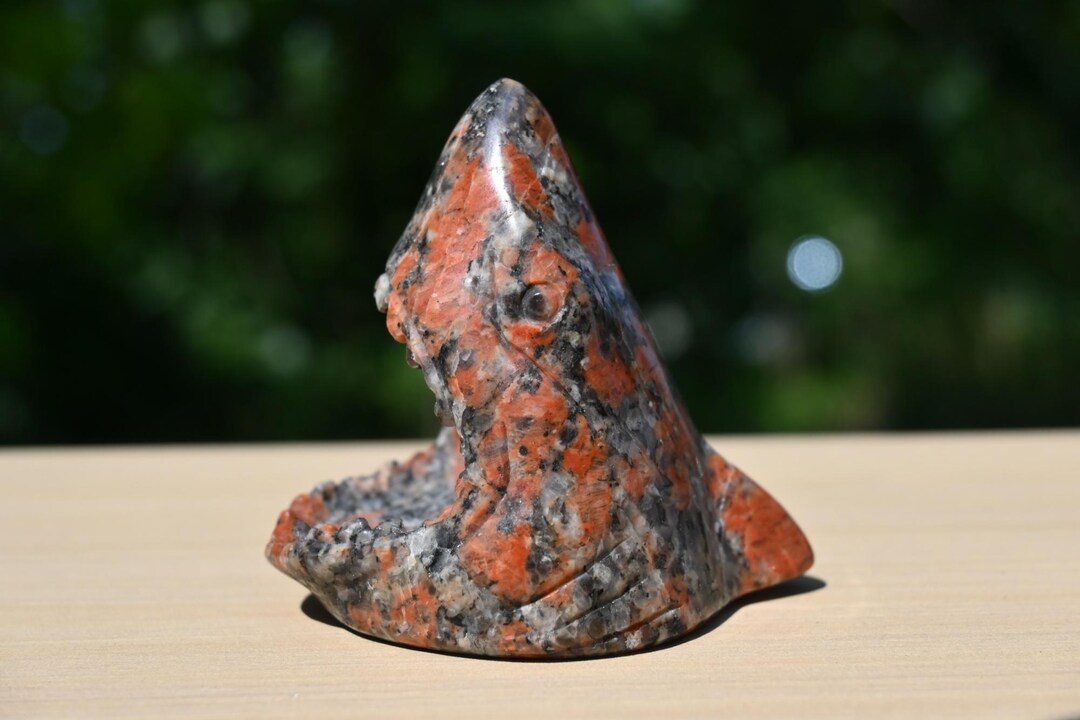 2.4 Inches Natural Red Spectrolite Shark Skull,hand Carved,healing ...