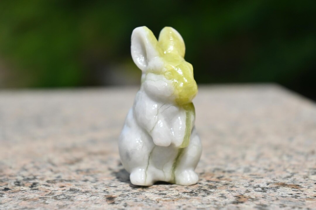 2 Inches Natural Jade Rabbit,hand Carved,reiki Healing,rabbit Skull ...