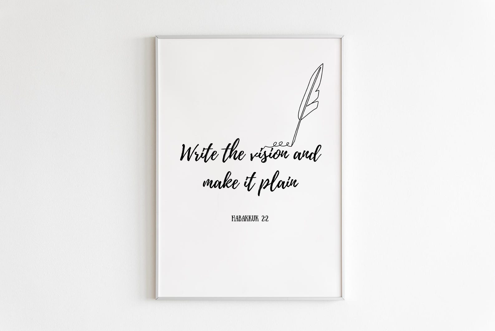 Scripture Wall Art, Write the Vision, Habakkuk 2:2 Verse, Bible Digital ...